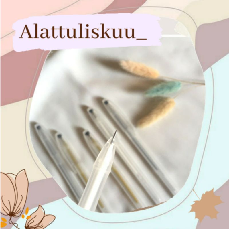 Jual Pena Tinta Warna Putih Gold Silver | Pena Journal Sketsa Putih Abu ...