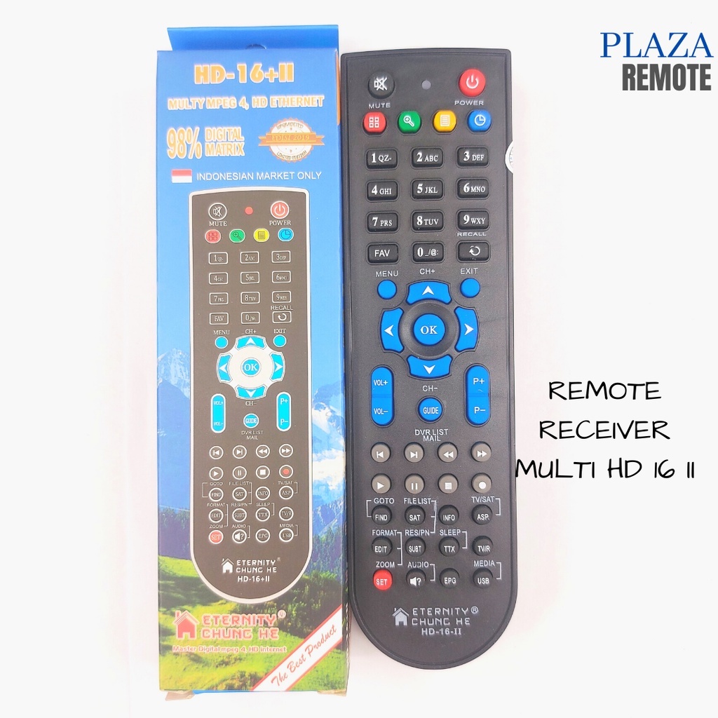 Jual REMOTE MULTI RECEIVER PARABOLA HD MP4 HD 16 NEW | Shopee Indonesia