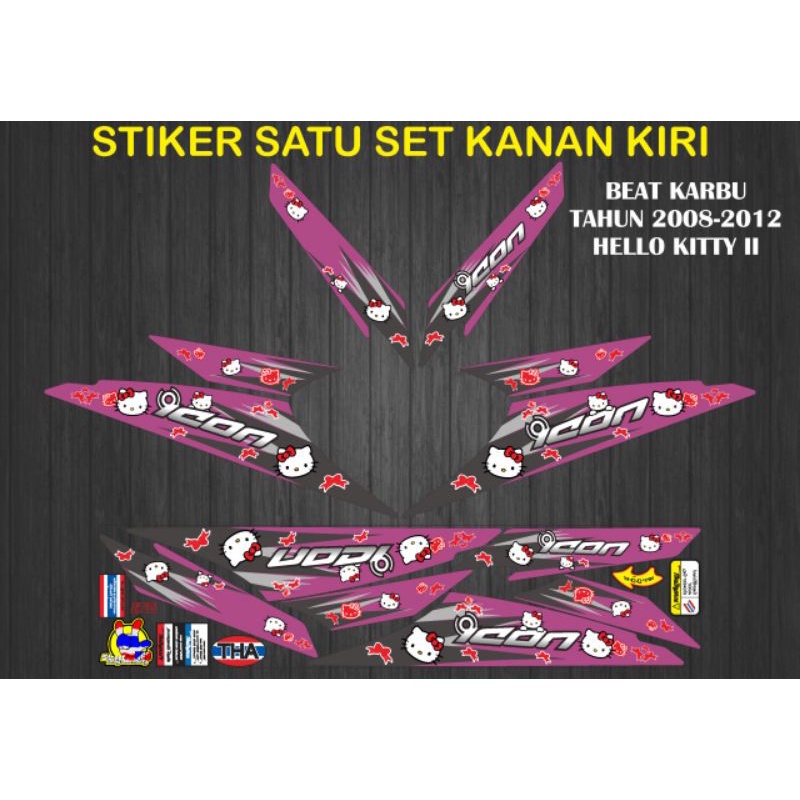 Jual STIKER STRIPING DECAL BEAT KARBU 2008-2012 HELLO KITTY 2 | Shopee ...