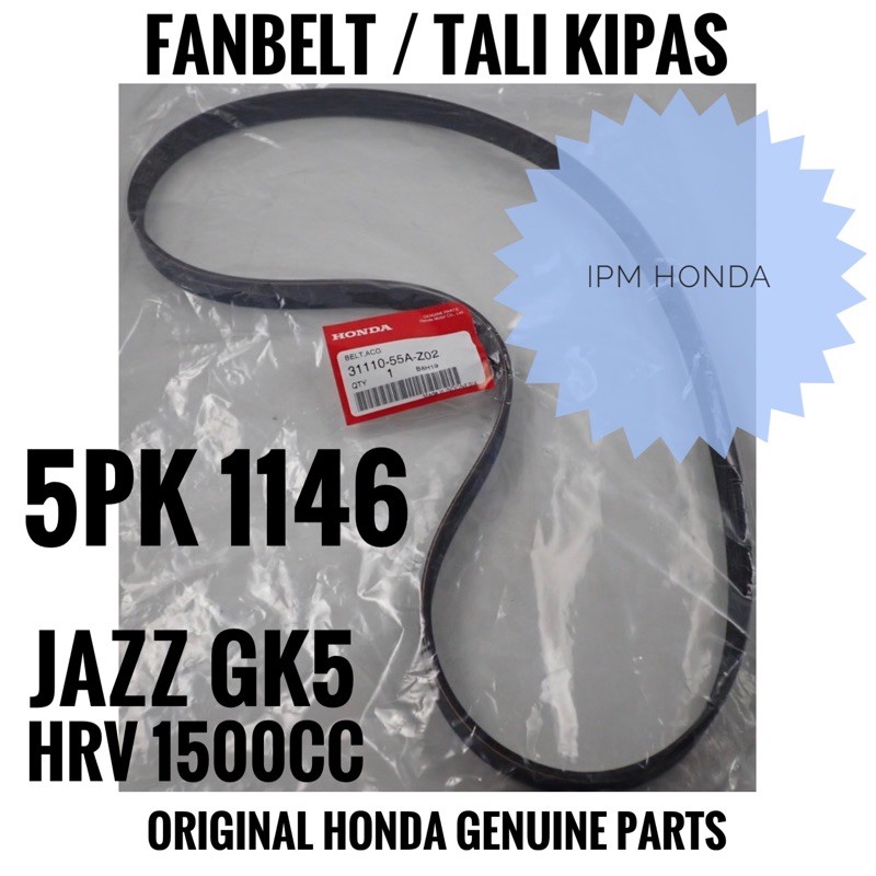 Jual Original 31110 55A 5Pk 1146 Fanbelt Fan belt Tali Kipas Honda HRV 1500cc 1.5 2015 2016 2017 ...