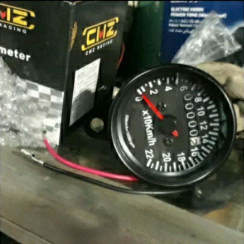 Jual speedometer spido spedo bulat universal cb gl megapro tiger japs custom indikator gear ...