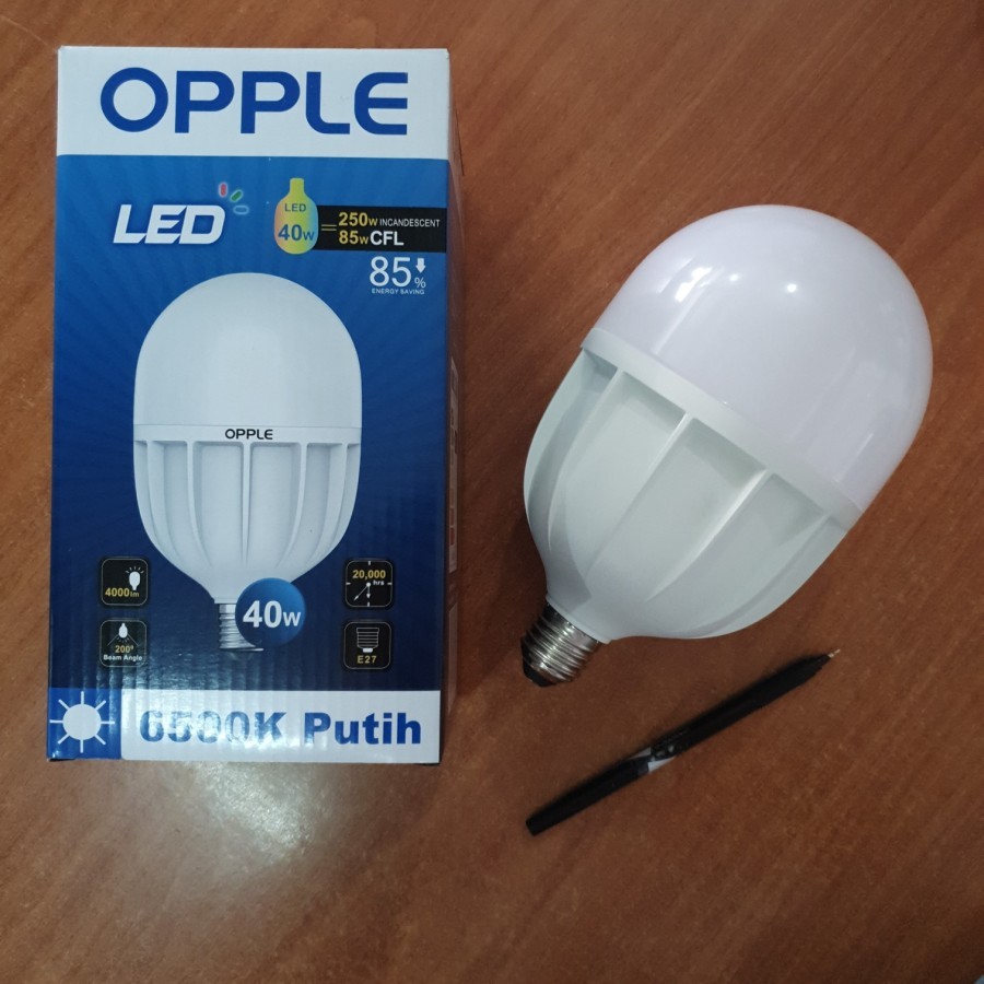 Jual Lampu Bohlam LED Bulb 40w 40 Watt Kapsul Capsul Opple HPB Ecosave | Shopee Indonesia