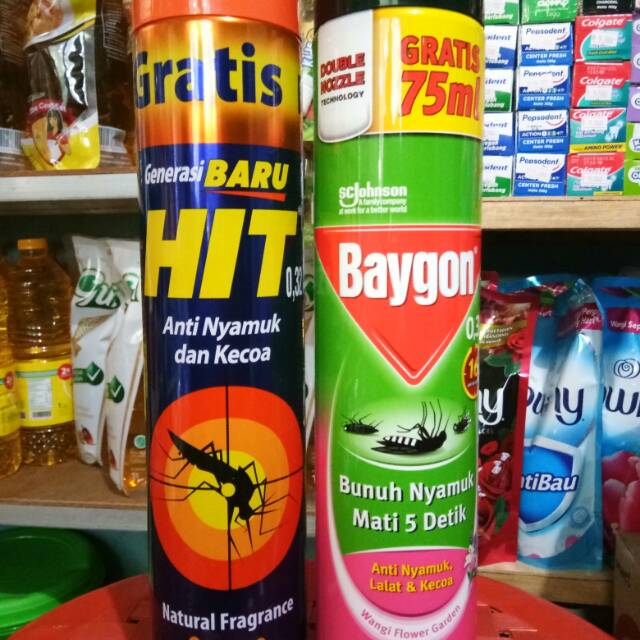 Jual hit dan baygon anti nyamuk 600ml+75ml | Shopee Indonesia