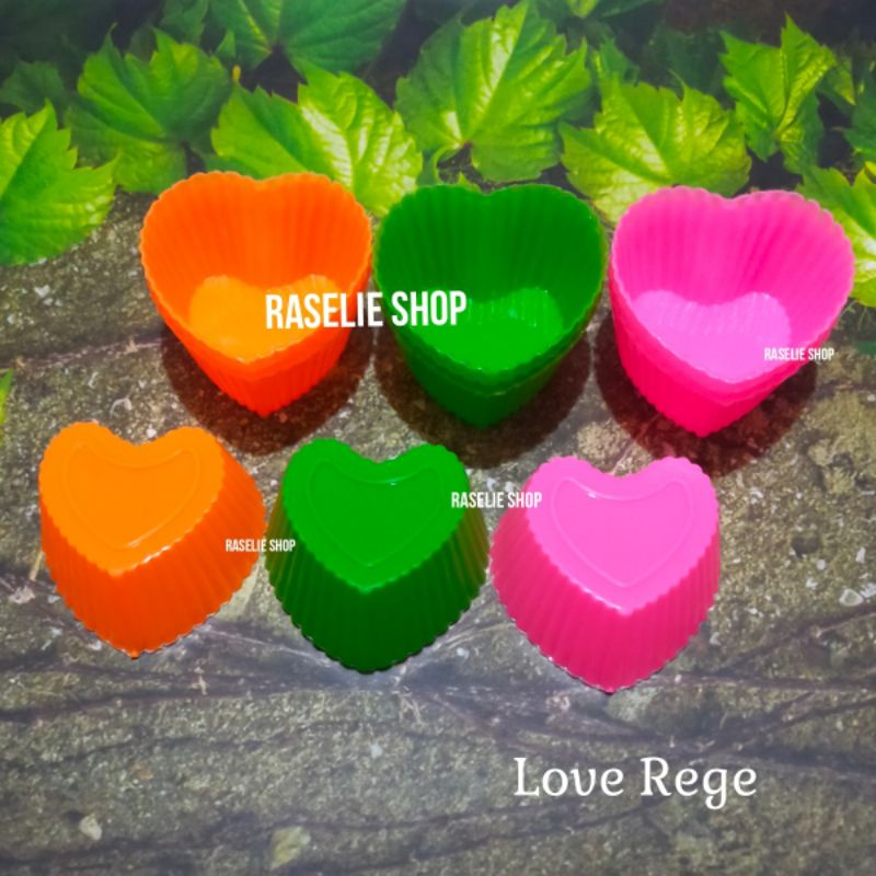 Jual Set 12pcs Cetakan Kue Puding LOVE HATI REGE Agar2 Jelly Bolu Kukus ...