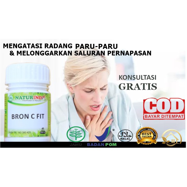 Jual Obat Radang Paru-Paru, Saluran Pernapasan, Bron C Fit, Naturindo ...