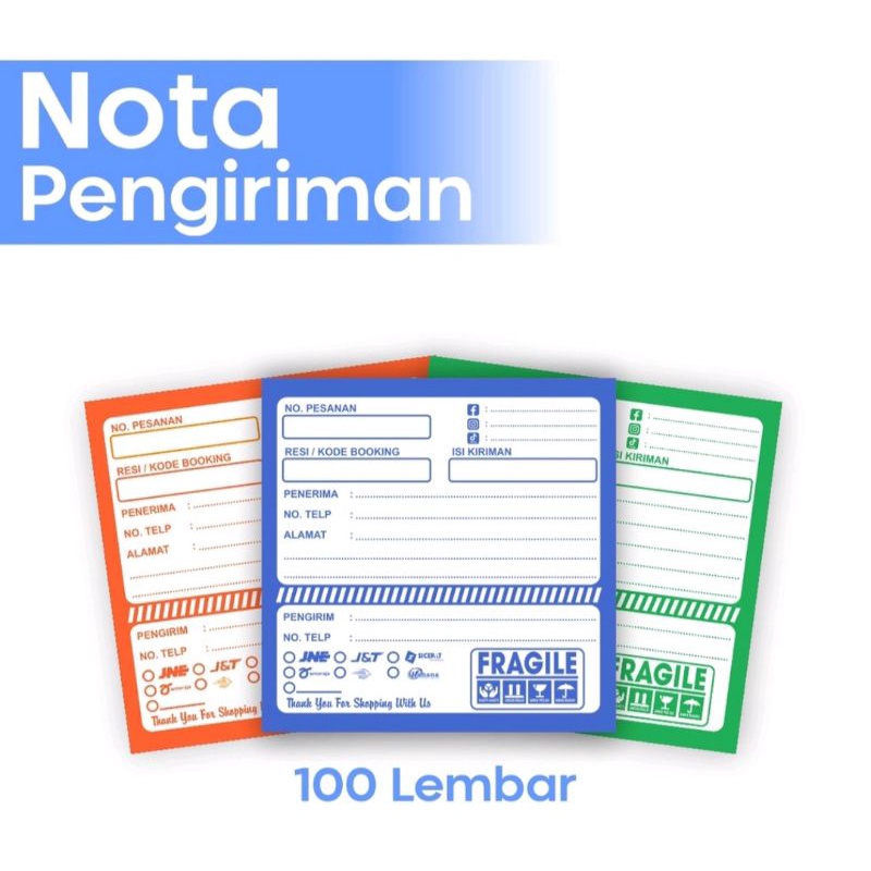 Jual NOTA STIKER STICKER LABEL RESI PENGIRIMAN OLSHOP ONLINE SHOP ISI ...
