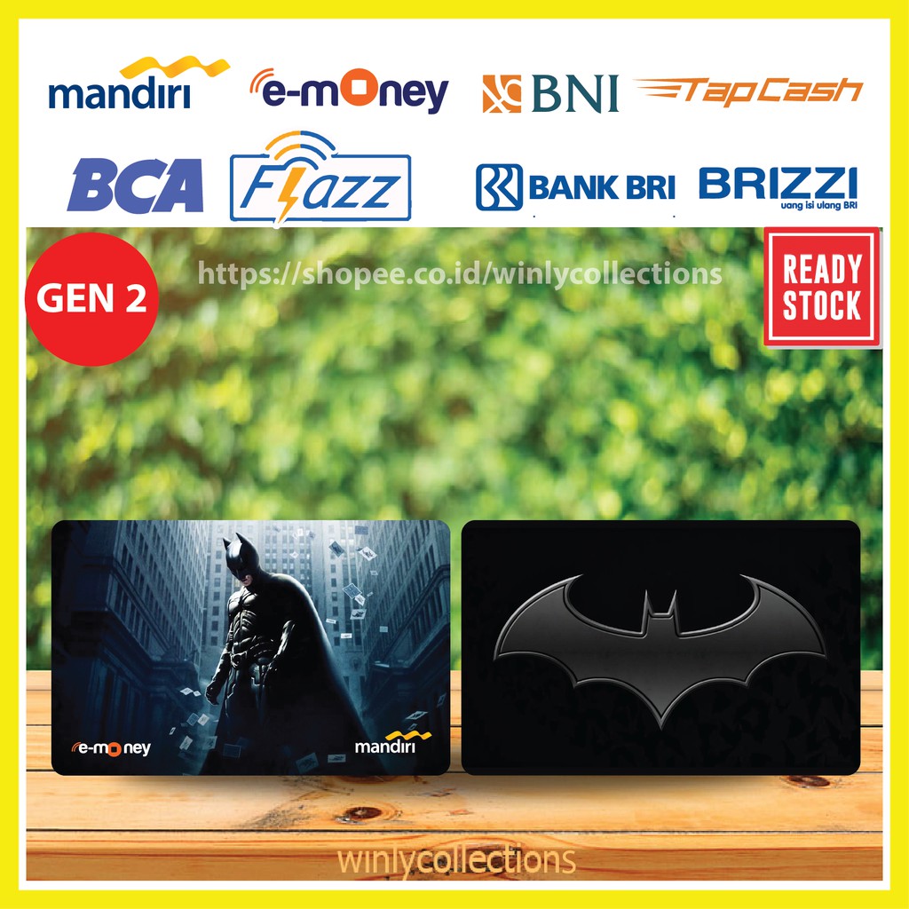 Jual KARTU EMONEY ETOLL BATMAN SUPERHERO LOGO FLAZZ BCA GEN 2 MANDIRI ...