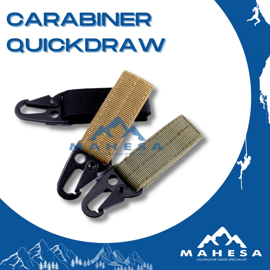 Jual Quickdraw Carabiner Military Tactical Nylon Belt Gantungan Kunci ...