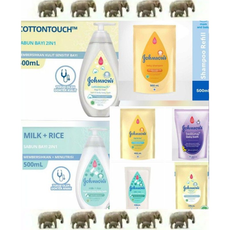 Jual Johnson Refill 200. 400 & Pump 500 ml !! Sabun Baby Bath 400 ml ...