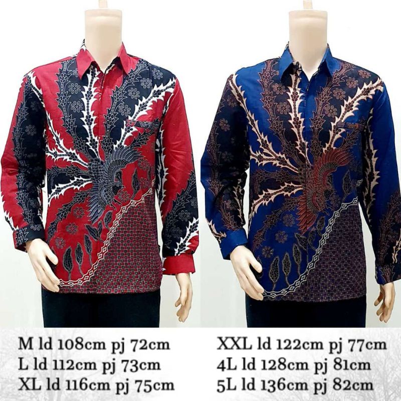 Jual Kemeja Batik Pria KASUARI Seragam Kondangan Outfit Hajatan Ukuran ...
