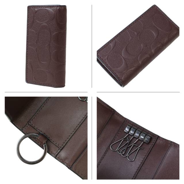 Jual Coach Key Wallet Mahogany | Shopee Indonesia