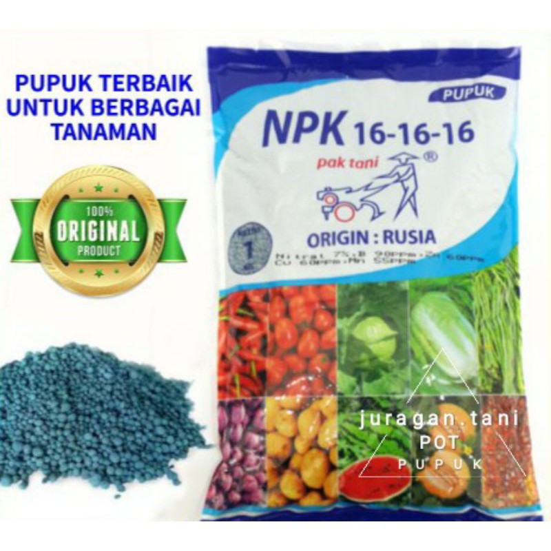 Jual Pupuk NPK Mutiara Rusia 16-16-16 (1kg) | Shopee Indonesia