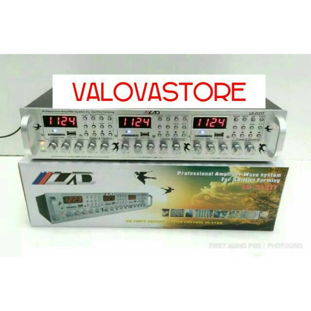 Jual AMPLI WALET LAD 3 PLAYER 6 CHANNEL + TIMER DIGITAL TIAP CHANNEL ...