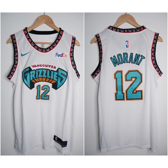 Jual JERSEY BASKET NBA VANCOUVER GRIZZLIES #12 JA MORANT THROWBACK ...