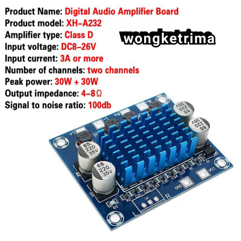 Jual KIT AMPLI TPA3110 STEREO AMPLIFIER 2X30 WATT | Shopee Indonesia