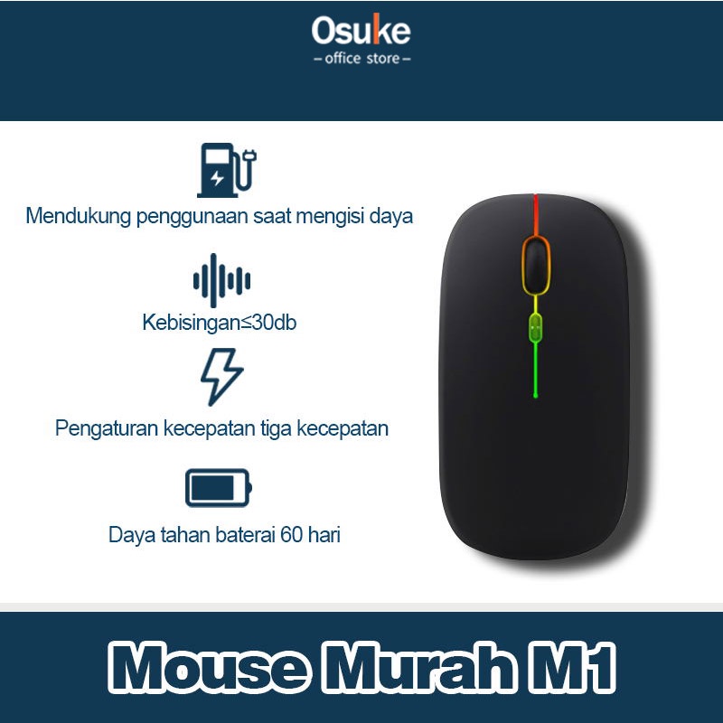 Jual 2.4G Silent Wireless Mouse Rechargeable 1600 DPI RGB LED Backlit ...