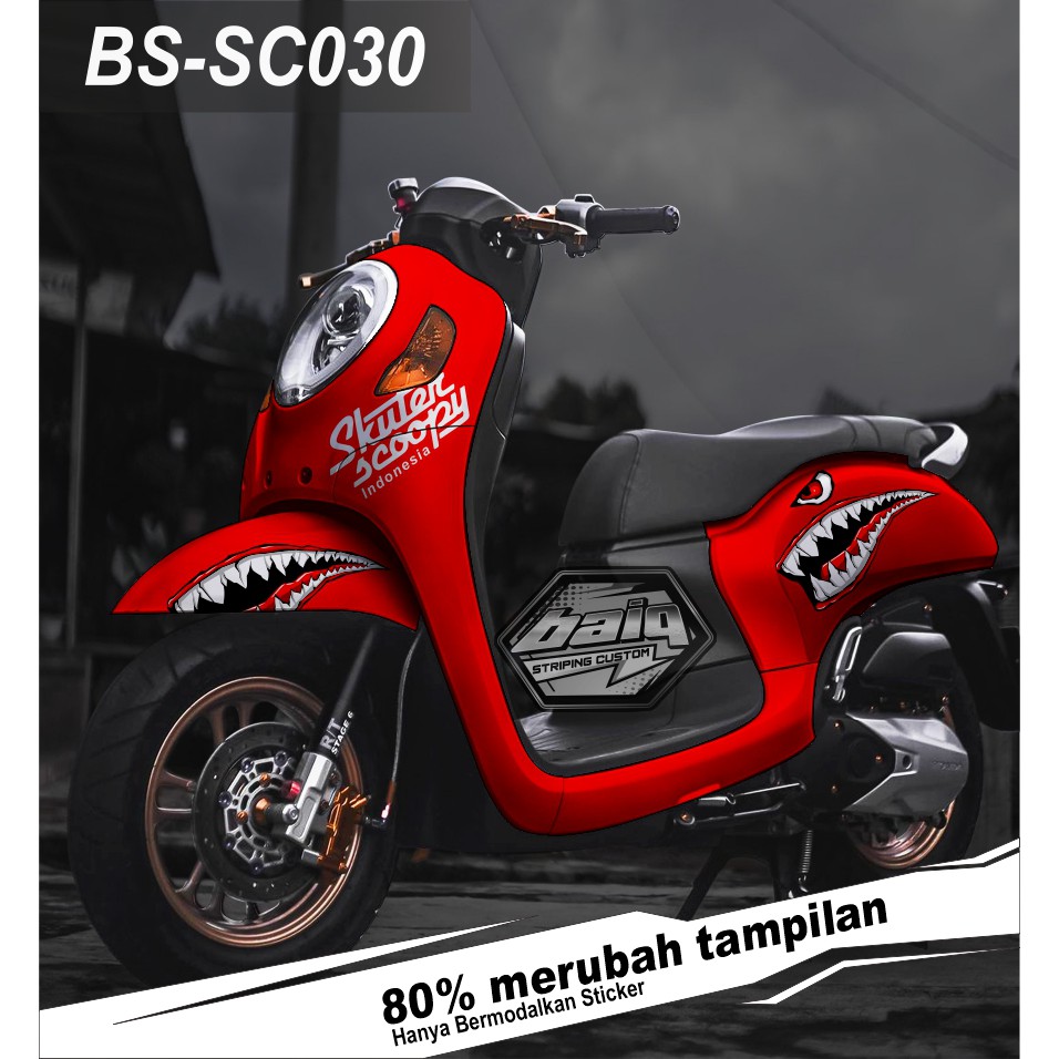 Jual STRIPING STICKER NEW SCOOPY SKUTER HIU/STICKER SCOOPY SKUTER HIU ...