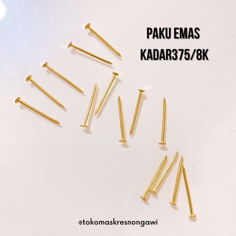 Jual Paku emas kadar 375/8k emas asli (0.11gram harga perbiji) | Shopee ...