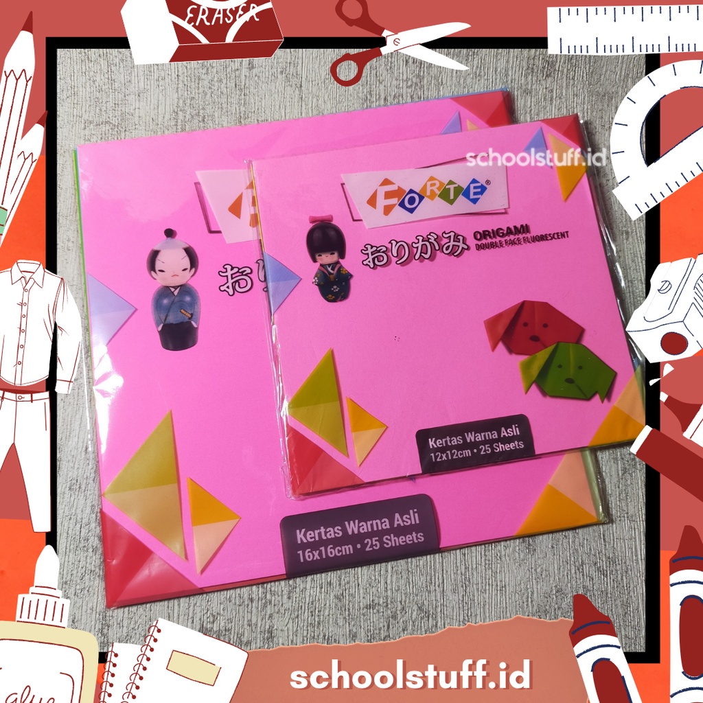 Jual Kertas Origami Forte Ukuran kecil dan besar | Shopee Indonesia