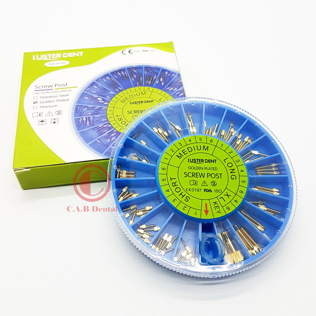 Jual Lusterdent Dental Pin Screw Post Golden Plated / Pasak Tambalan ...
