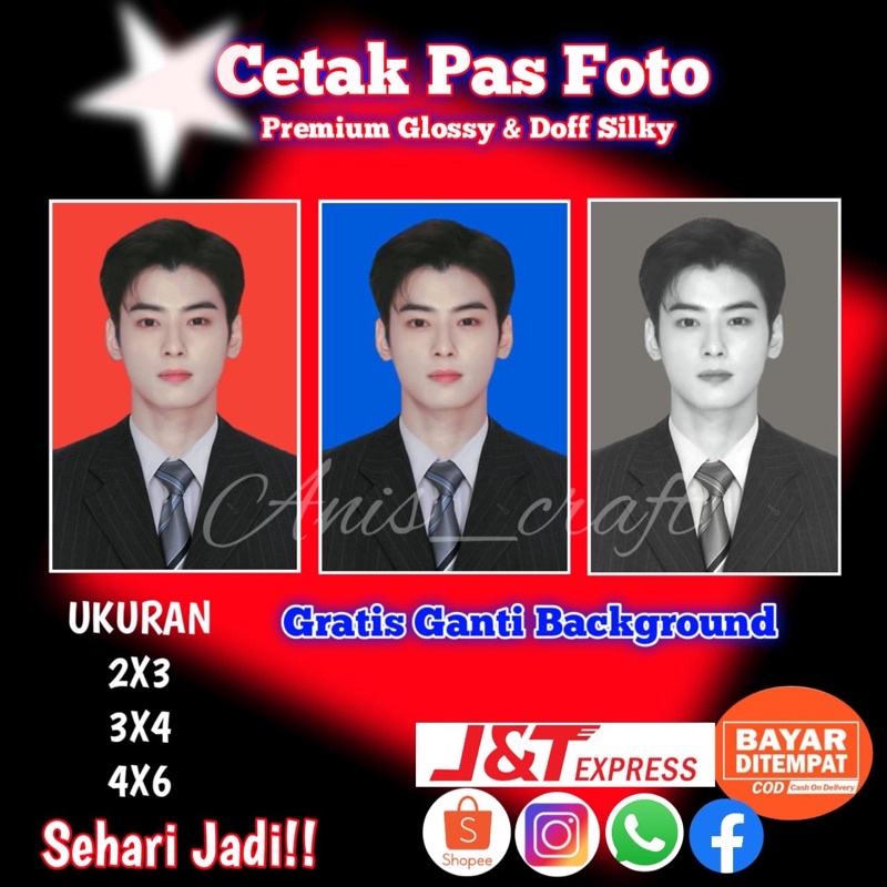 Jual CETAK PAS FOTO/ GLOSSY/ DOFF/ GANTI BACKGROUND | Shopee Indonesia