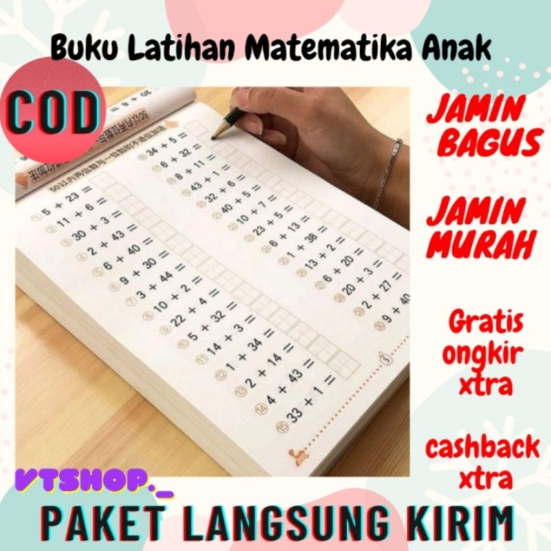 Jual V642 - Math exercise workbook subtraction and addition.Soal ...