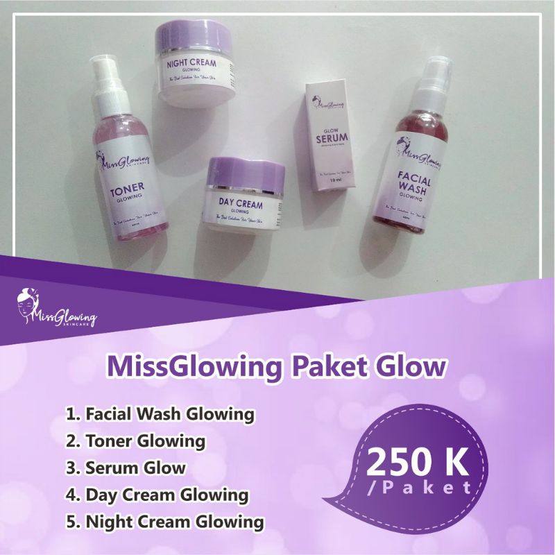 Jual MISS GLOWING SKINCARE | PAKET GLOWING | PAKET ACNE | PAKET FLEK ...