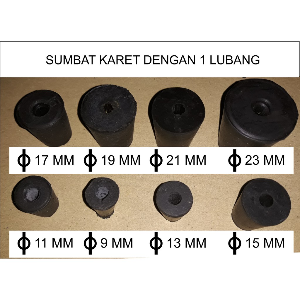 Jual sumbat karet berlubang 1 lubang tengah | Shopee Indonesia