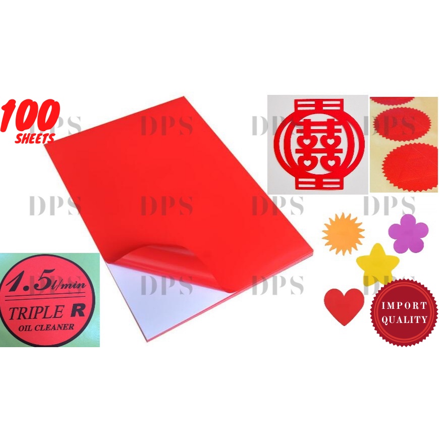 Jual Kertas Stiker Removable Merah A3+ 100 Lembar Stabilo | Shopee ...