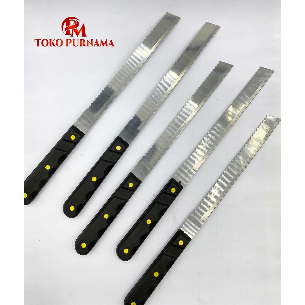 Jual Pisau Roti Kue Keju Panjang Bahan Stainless Steel Cake Knife ...