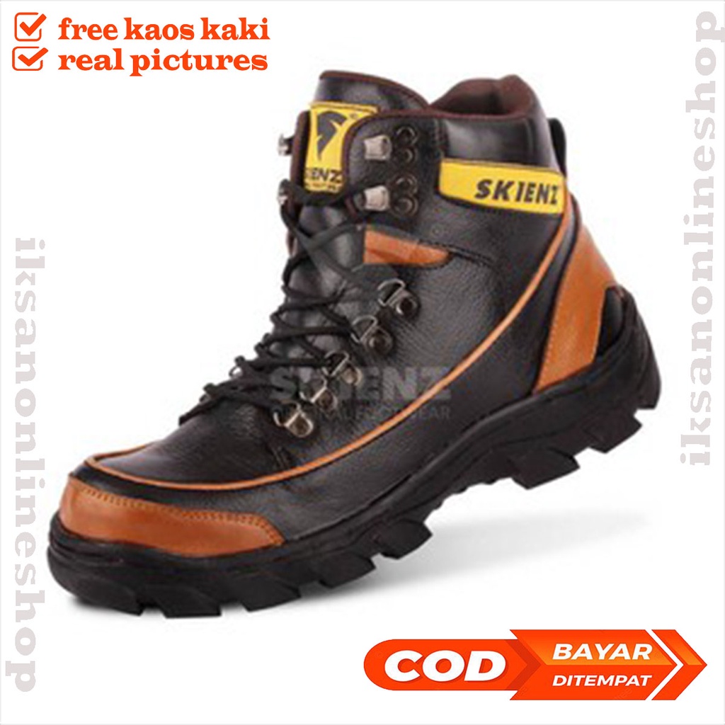 Jual Sepatu Boots Safety Ujung Besi Kulit Asli Model Terbaru ARAGON ...