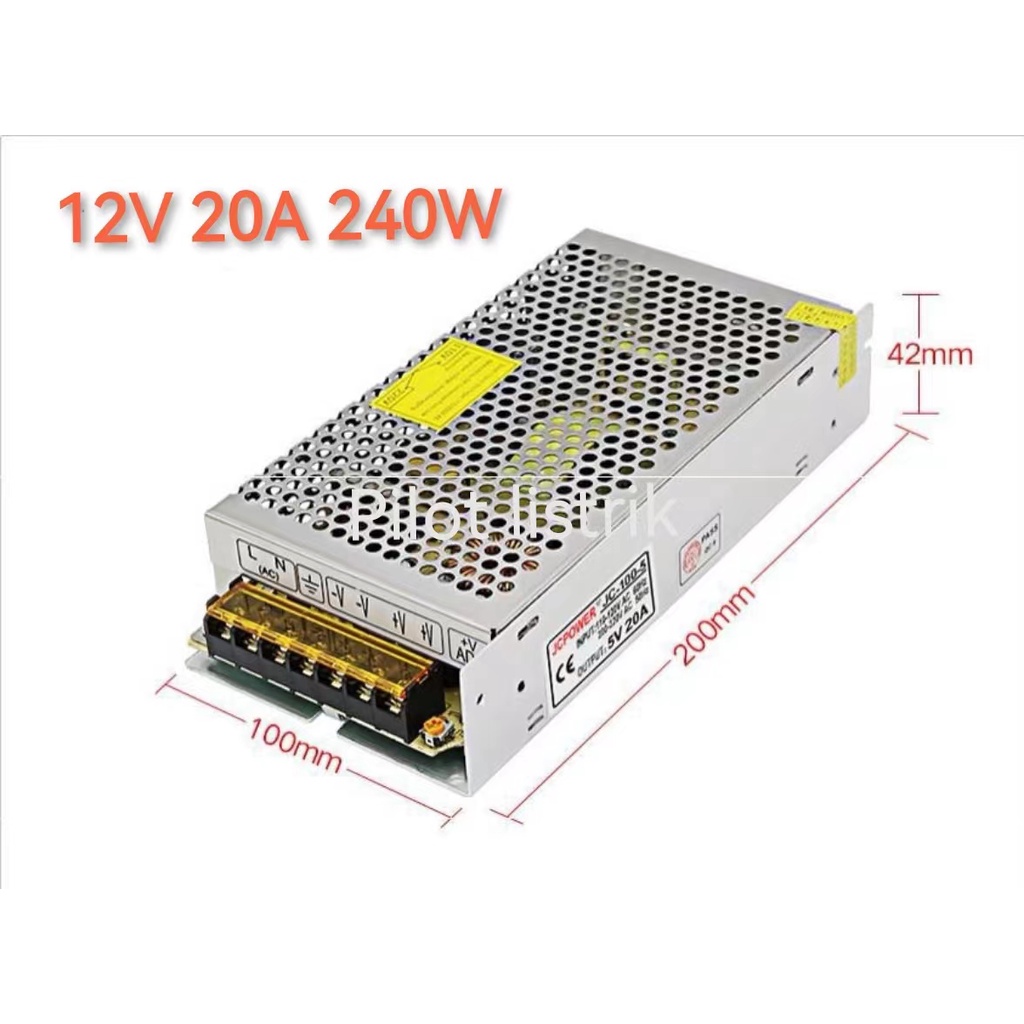 Jual Trafo 20A / adaptor power supply 12V CCTV LED Strip | Shopee Indonesia