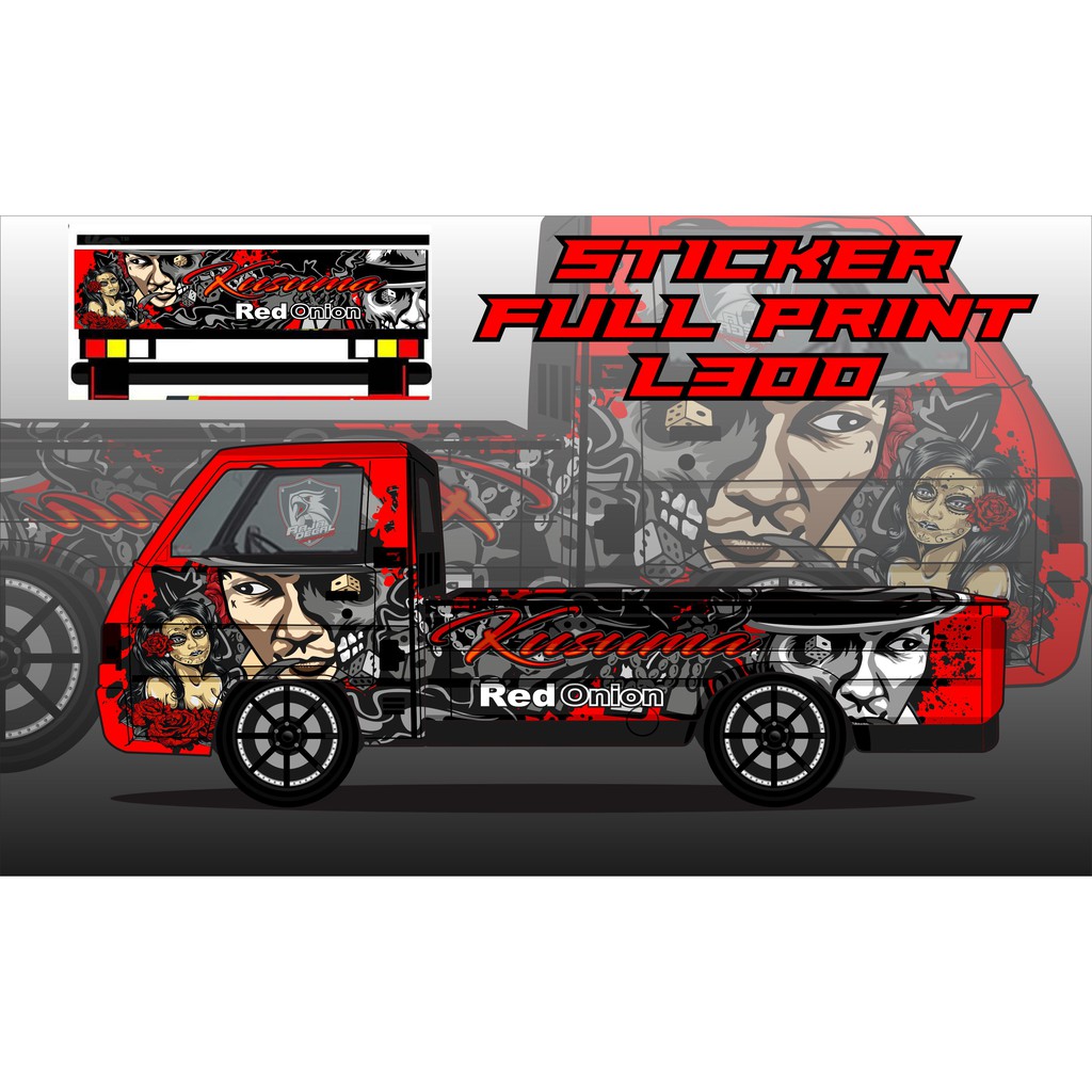 Jual Sticker Fullbody Mitsubishi L300 Pick UP jerinx | Shopee Indonesia