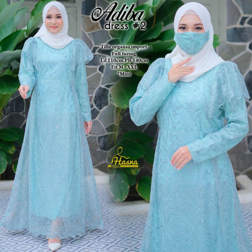 Jual 1206 ADIBA DRESS#2 BY HASNA MURAH GRATIS ONGKIR | Shopee Indonesia