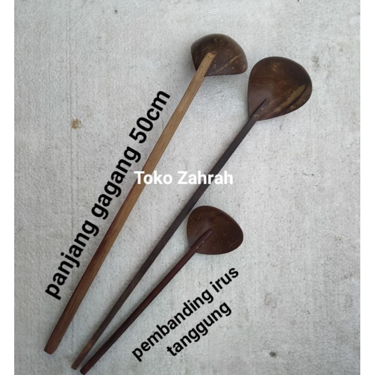 Jual Irus Batok Kelapa Panjang Gagang Kayu sonokeling 50 cm/ Irus ...