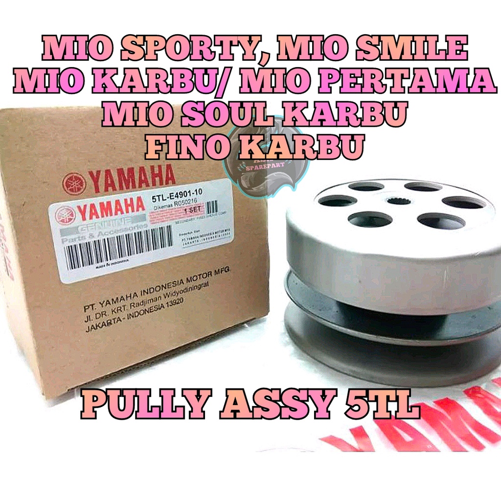 Jual PULLY ASSY YAMAHA 5TL MIO SPORTY / MIO PERTAMA , MIO SMILE , MIO SOUL , KARBU FINO KARBU ...