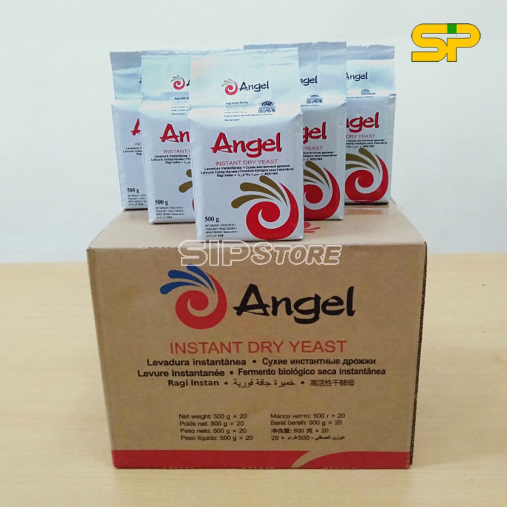 Jual Ragi Instant "ANGEL" White @20x500gr / Ragi Instan Pengembang Kue 10kg (DUS) | Shopee Indonesia