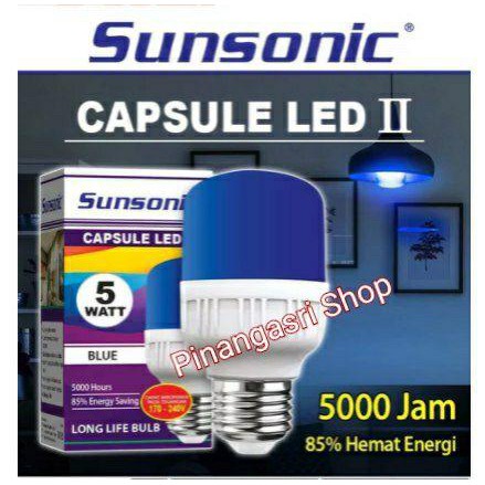 Jual Lampu LED Murah Kapsul SUNSONIC 5 watt Putih / Led SUNSONIC warna ...