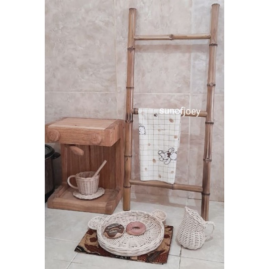 Jual TANGGA BAMBU|LADDER BAMBOO|TANGGA BAMBU 70CM|TEA LADDER BAMBOO ...