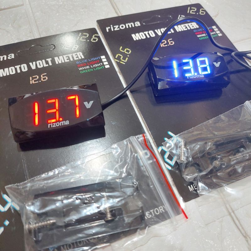 Jual VOLT METER 1 MODE VOLTMETER PENGUKUR DAYA AKI BY RIZOMA UNIVERSAL SEMUA MOTOR | Shopee ...