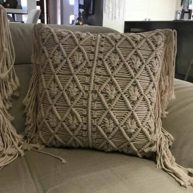 Jual GALILEA Sarung Bantal Macrame|Cushion Cover 40x40cm | Shopee Indonesia