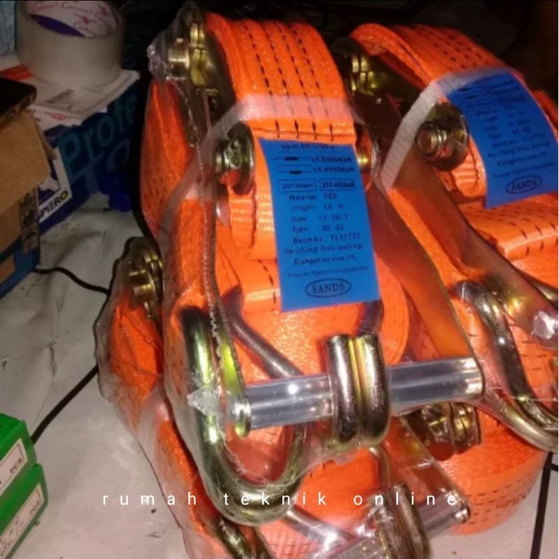 Jual tali pengikat barang 2 inch x 8 meter ratchet cargo lashing 50 mm ...