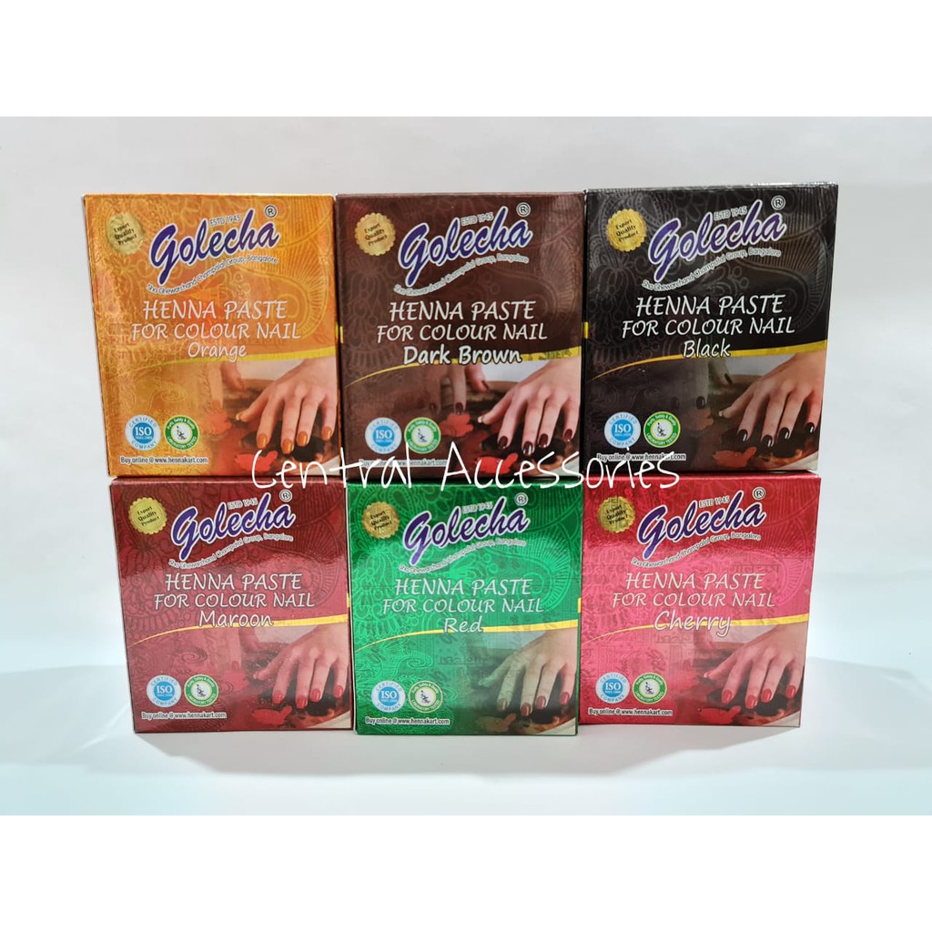 Jual GOLECHA NAIL TUBE HENNA PASTE / GOLECHA KUKU | Shopee Indonesia