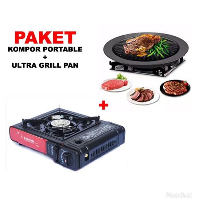 Jual Paket Kompor Portable Bbq Ultra Grill Pan Fiandianita | Shopee ...