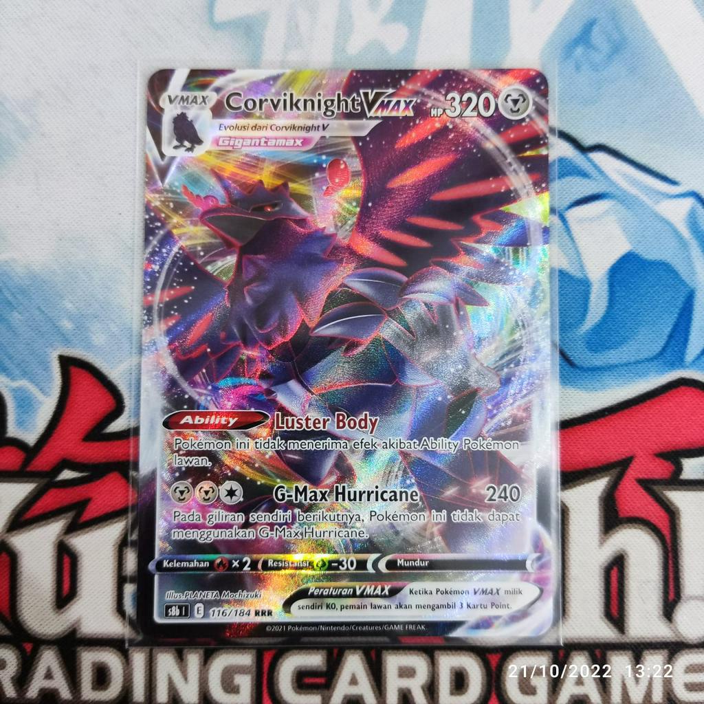 Jual pokemon corviknight vmax 116/184 RRR original | Shopee Indonesia