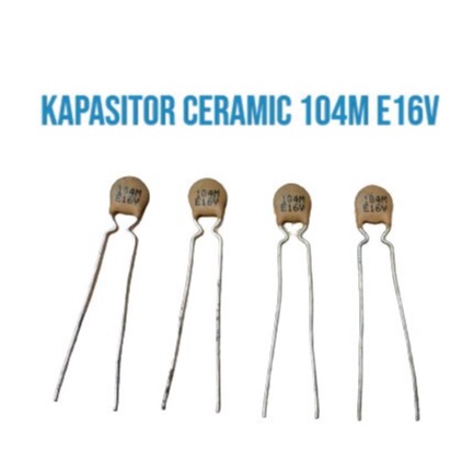 Jual KAPASITOR CERAMIC 104M E16V CRC | Shopee Indonesia