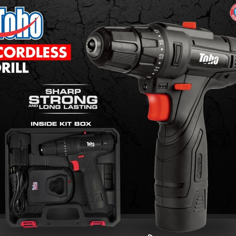 Jual Bor Cordless / Bor Listrik Charge / Cas TOHO 12 V Dual Speed ...