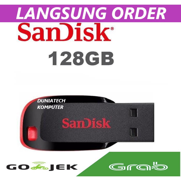 Jual SANDISK FLASHDISK CRUZER BLADE 128GB - USB FLASH DISK BLADE 128 GB ...