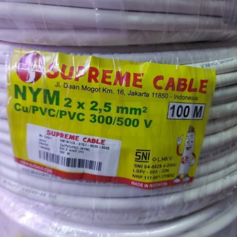 Jual Kabel supreme NYM 2x1.5 / 2x2.5 / 3x1.5 / 3x2.5 100 Meter | Shopee Indonesia