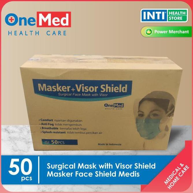 Jual Onemed | Surgical Mask With Visor Shield | Masker Face Shield ...